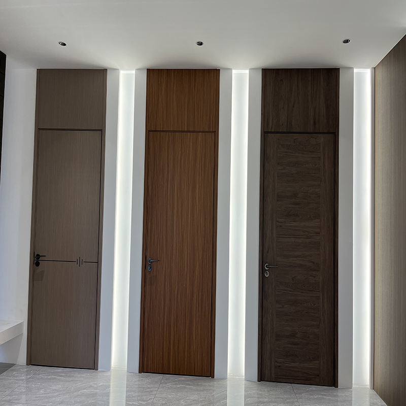 Modern WPC Sliding Entry Door Stylish Living Room Door with Finished ...