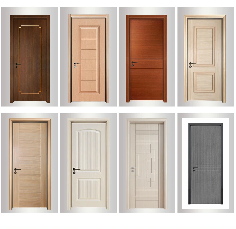 Waterproof WPC Sliding Barn Door Interior Bathroom Door with Modern Design