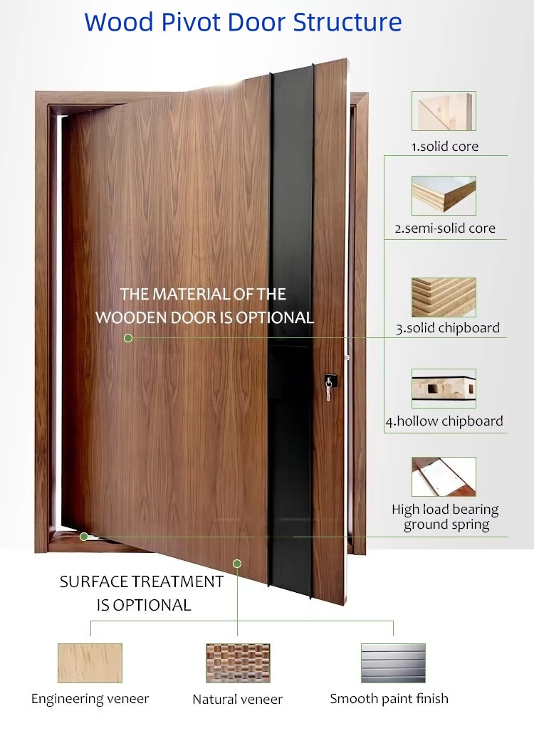 Luxury Villa Door Style Solid Oak Wooden Door Pivot Entry Front Wood ...