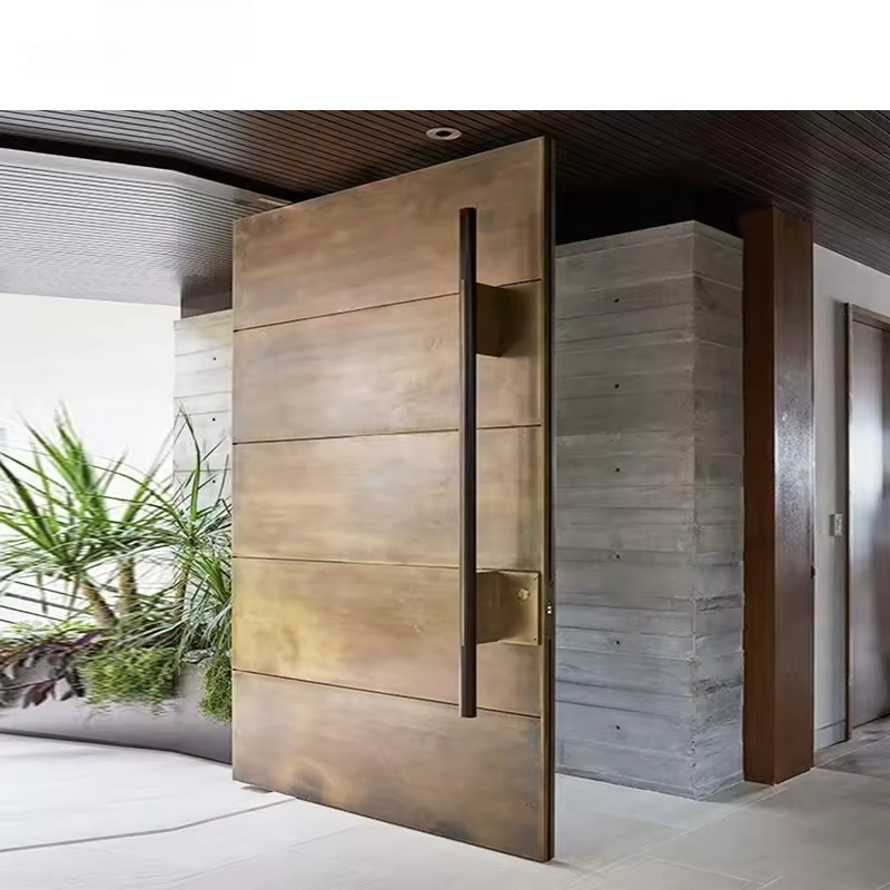American Style Contemporary Solid Wood Entry Main Entrance Wooden Doors ...