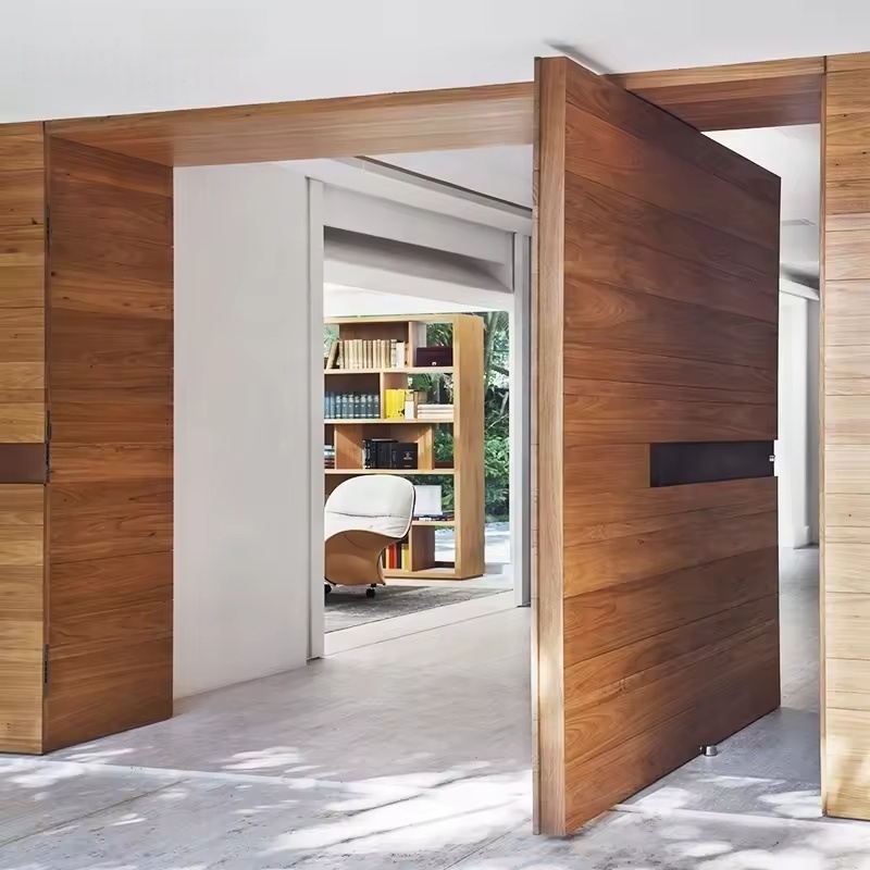 American Style Contemporary Solid Wood Entry Main Entrance Wooden Doors ...