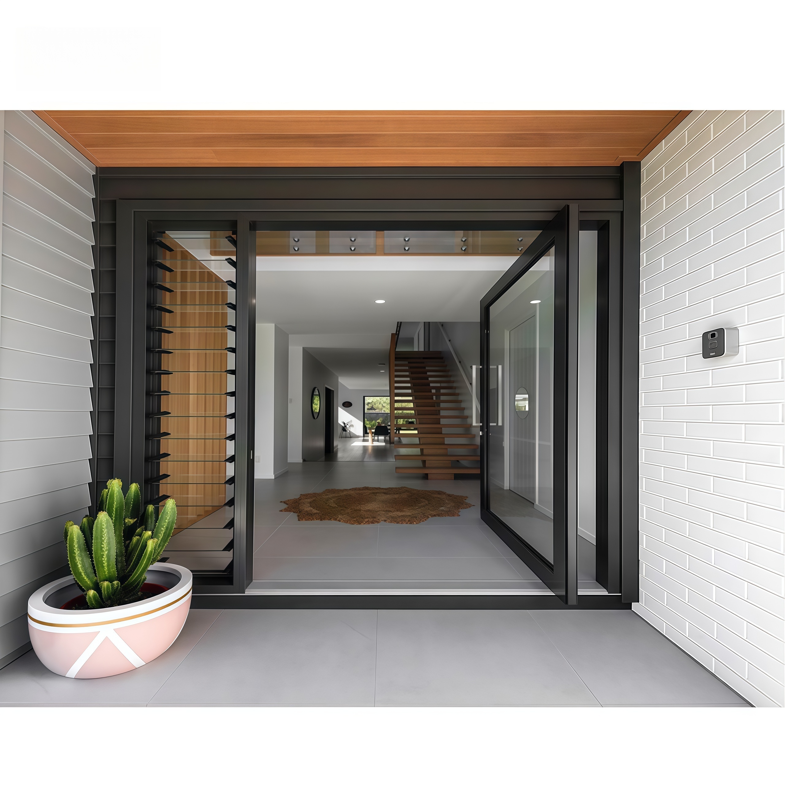 Entrance Aluminum Glass Pivot Door Aluminum Pivot Entry Doors | Zonle
