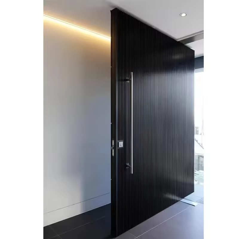 Prehung Pivot Door for Houses Exterior Security Steel Door Panel Skin ...