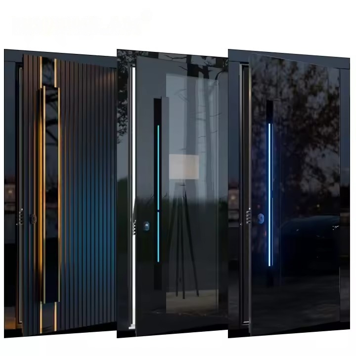 Chinese Entrance Pivot Door Aluminum Exterior Large Front Double Doors ...