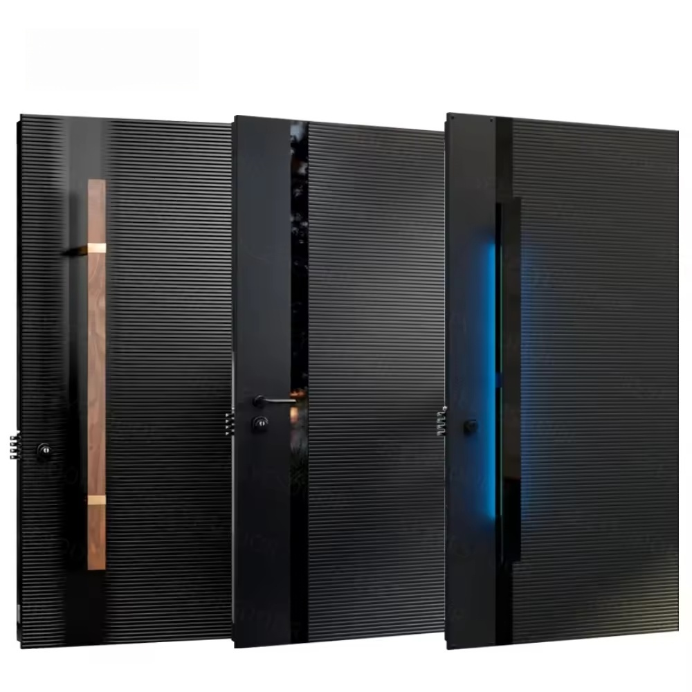 Luxury Metal Cast Aluminum Pivot Entrance Door Modern Front Entry ...