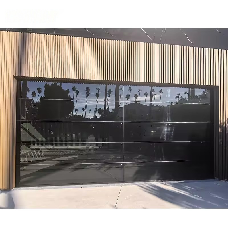 Custom Electric Sectional Roller Garage Door | Full View Frameless ...