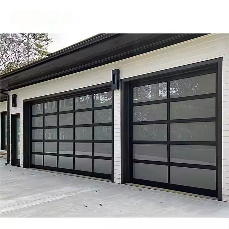Modern Villa Insulated Aluminum Sectional Glass Garage Door | 12x12 ...