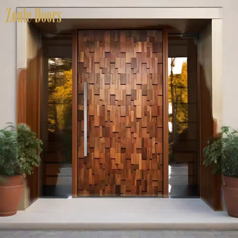 Latest Design Entrance Door Pivot 3D Carving Steel Aluminum Safety ...