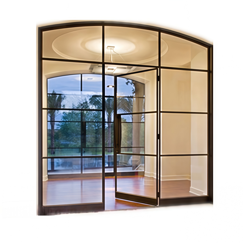 Puertas francesas exteriores de estilo europeo con marco de acero ...