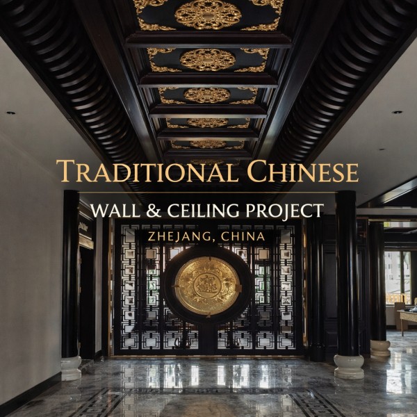 Modern Chinese Wooden Wall & Ceiling Project for High-End Residences ...