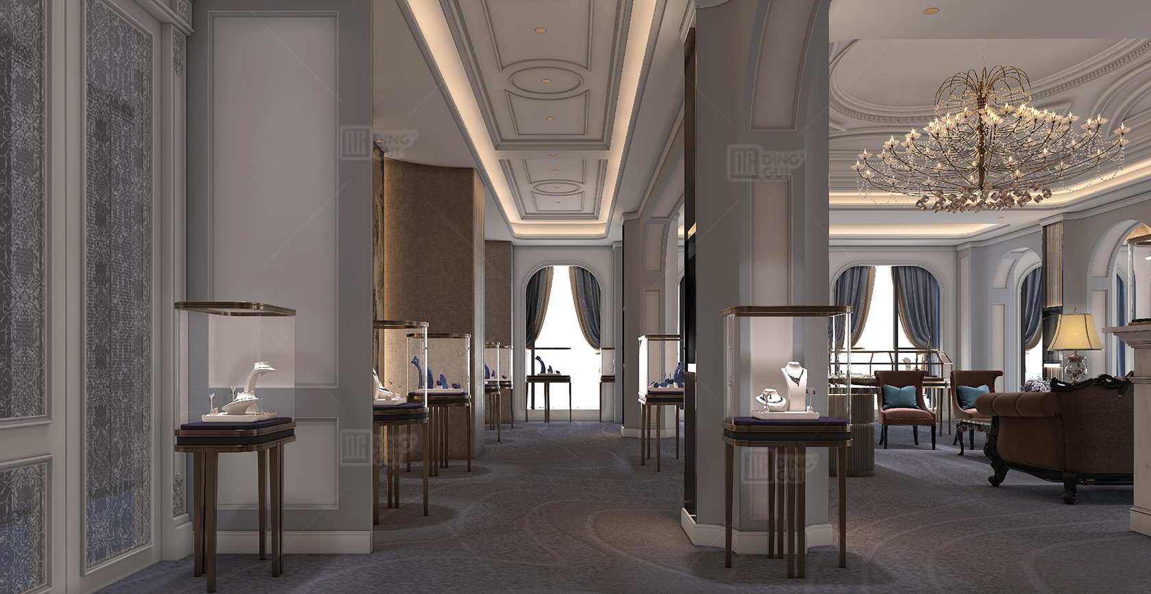 High-end Jewelry Showroom in China | DG Display Showcase