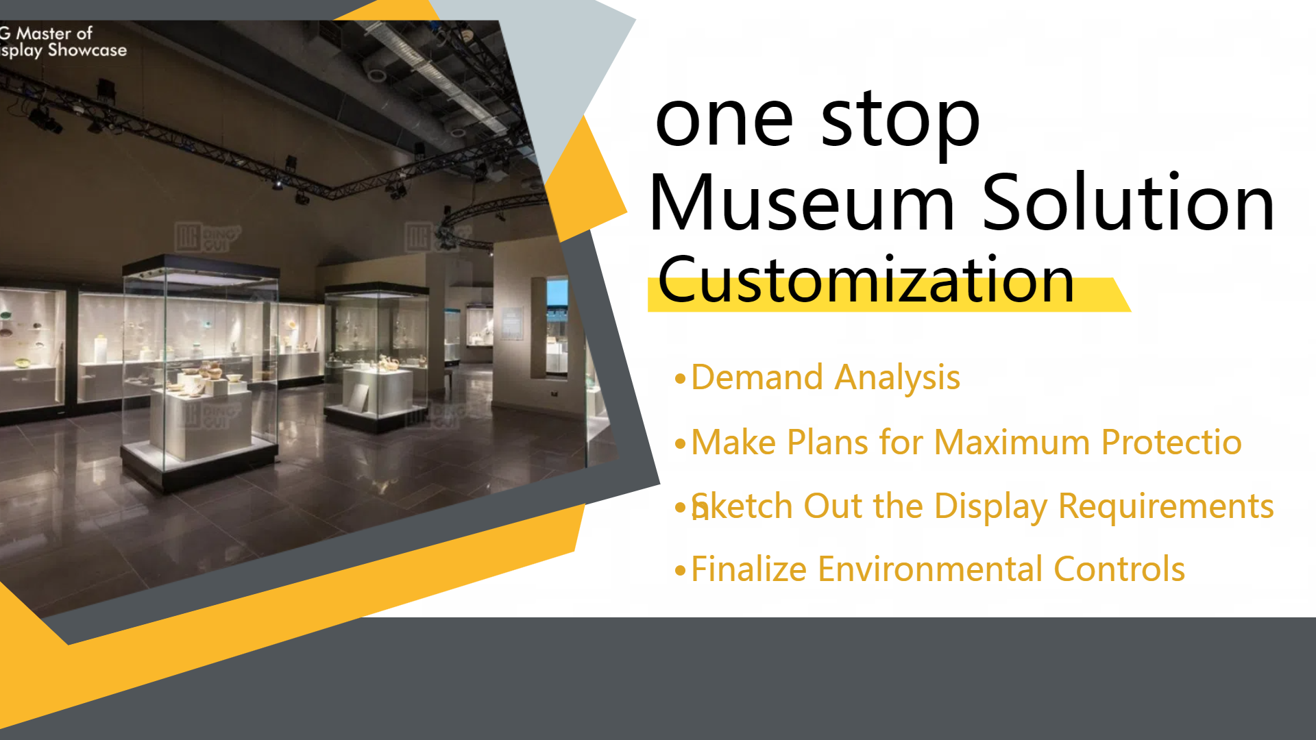 How to Customization Museum Showcase | DG Display Showcase