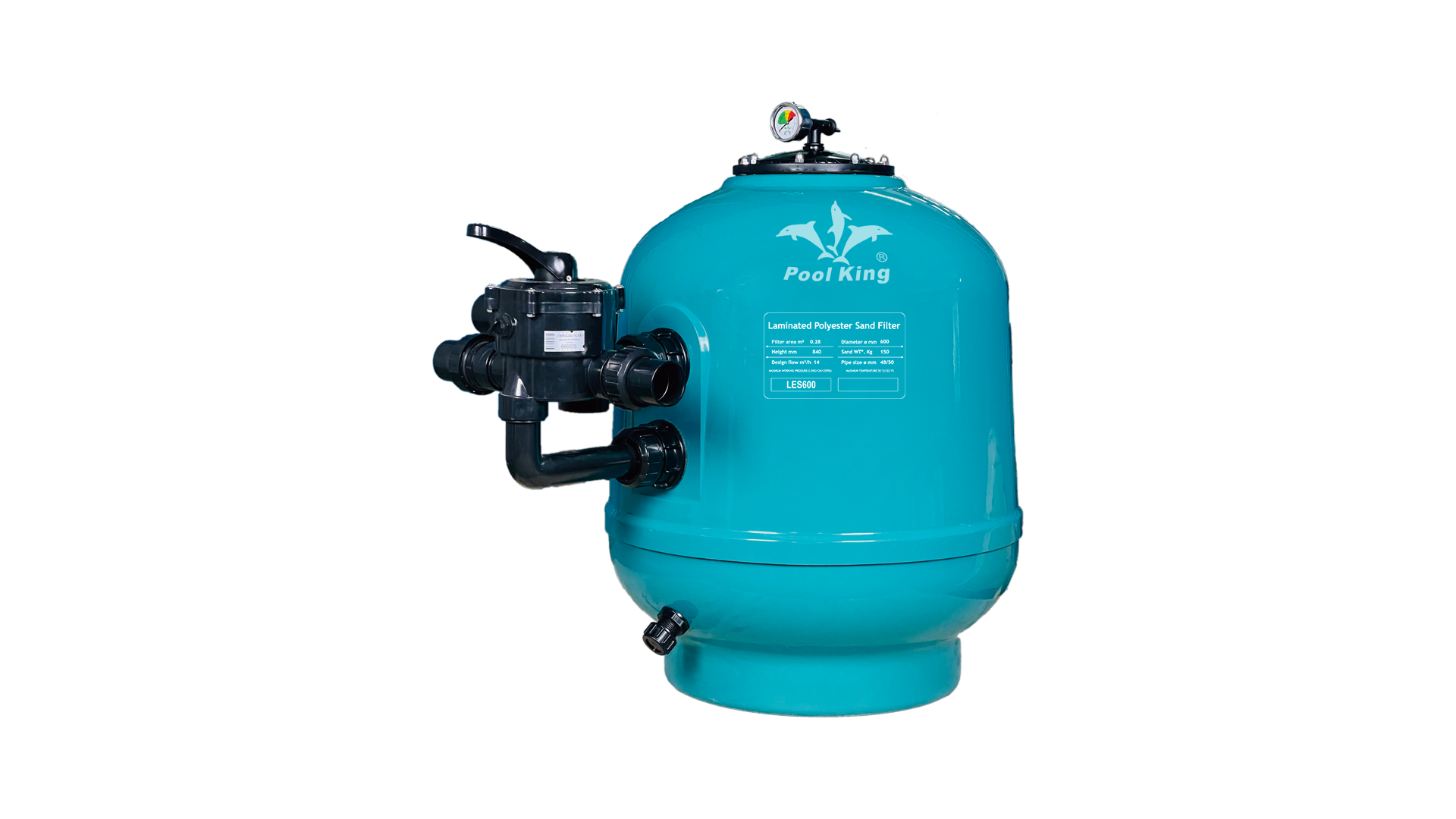 PoolKing's New Design 6-Way Valve Laminated Sand Filter From 500~900mm | Poolking