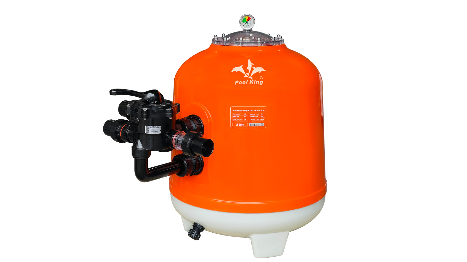 PoolKing’s New Design 6-Way Valve Light Color Laminated Sand Filter ...