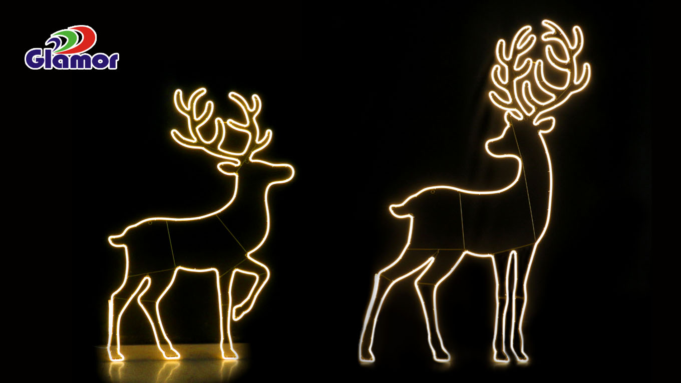 Reindeer Motif Light, Motif Light, Christmas Light, Christmas Motif ...