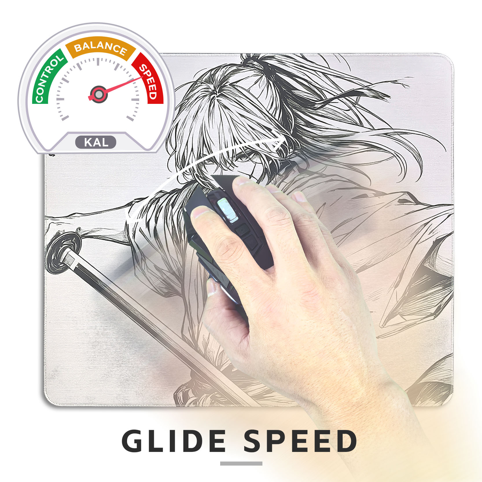 Raiden Gaming Mouse Pad - Unrivaled Silk-Speed Experience | Kal Pads