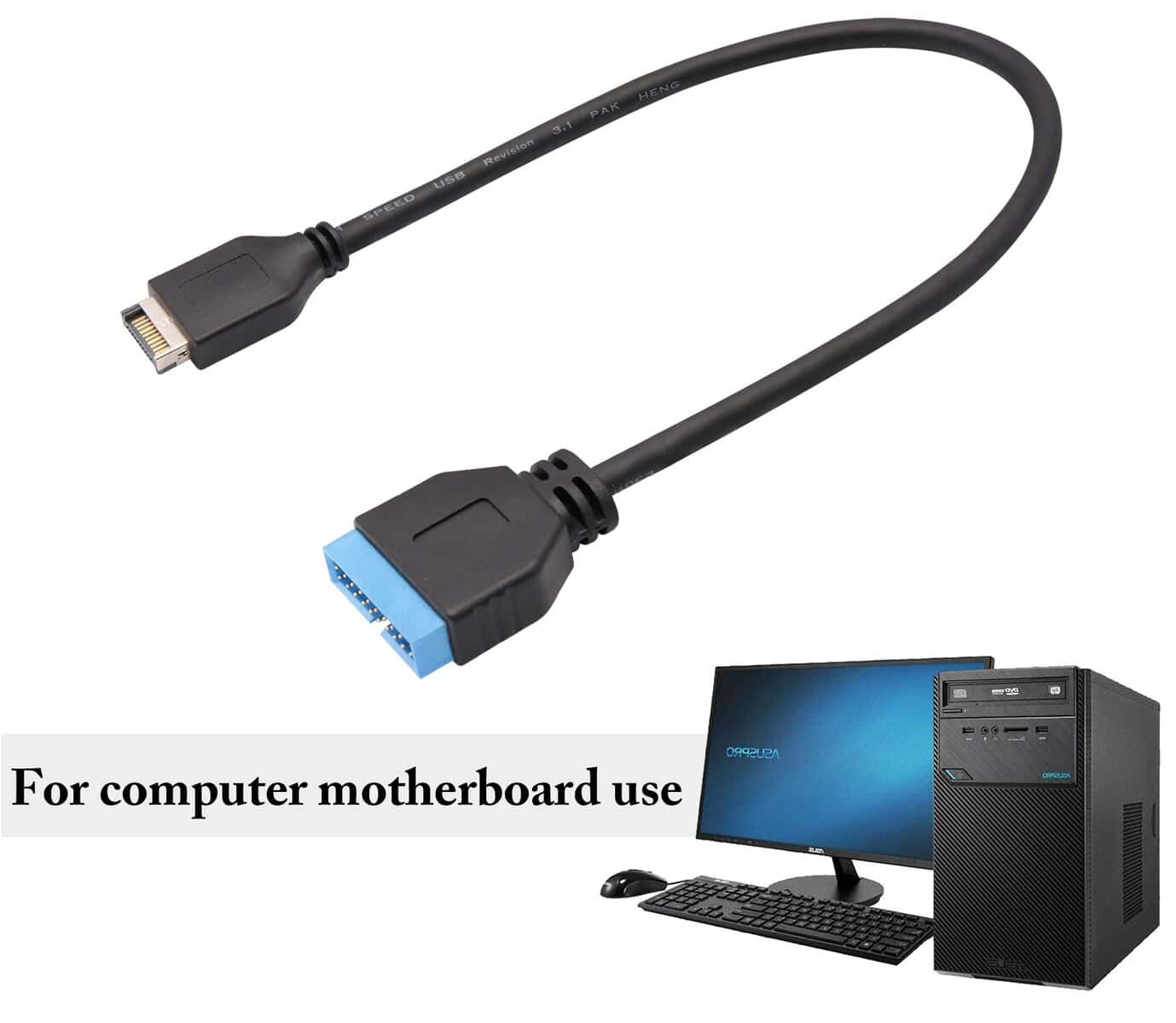 USB 3.1 Type-E Front Panel Header to USB 3.0 20Pin Header Cable