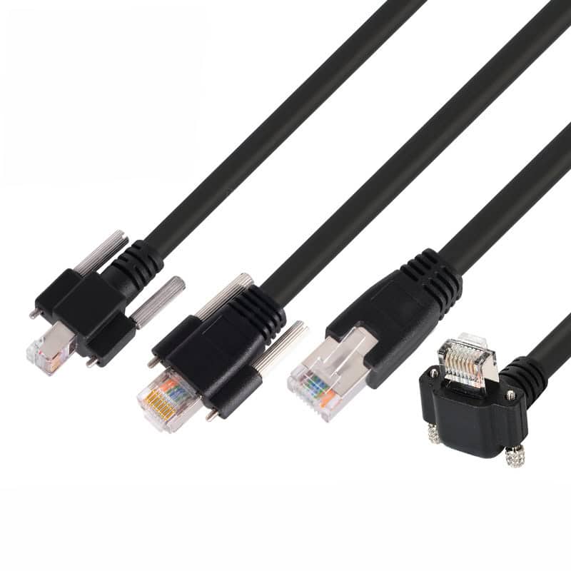 Cat6 RJ45 Locking Screw Gigabit Ethernet Cable