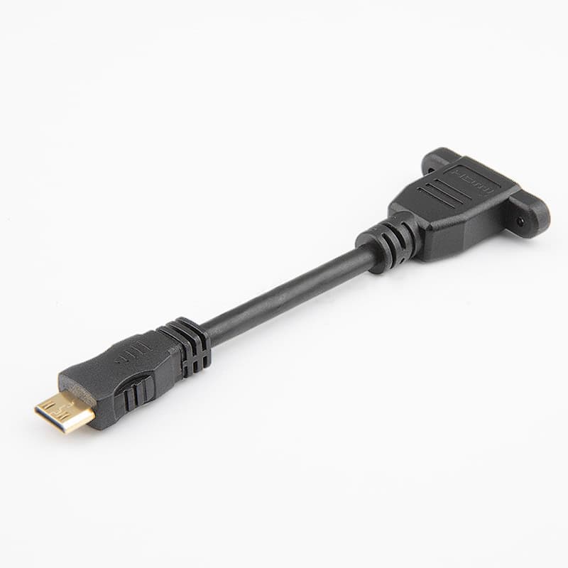 Mini HDMI to HDMI Panel Mount Cable- Farsince
