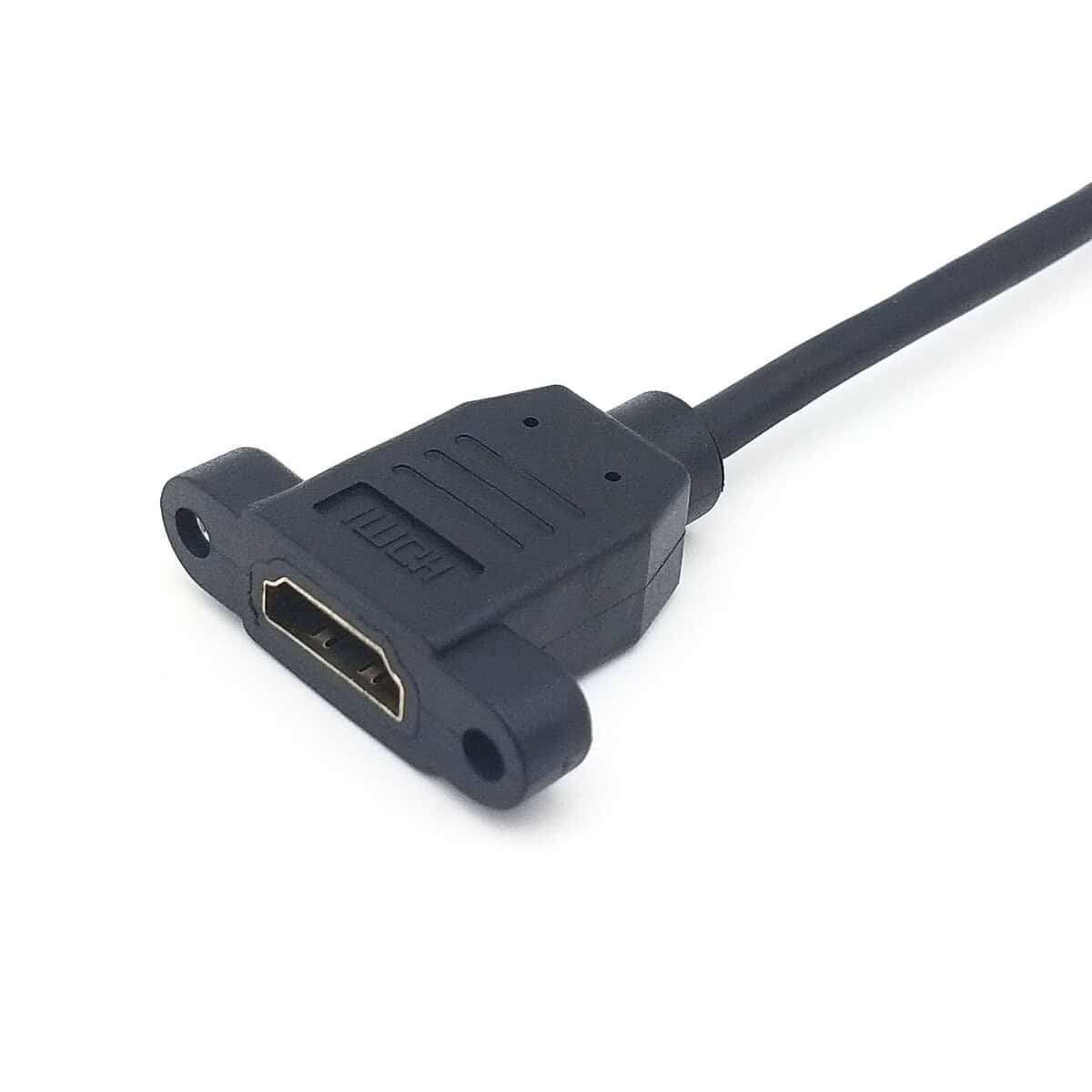 Micro HDMI to HDMI Panel Mount Cable- Farsince