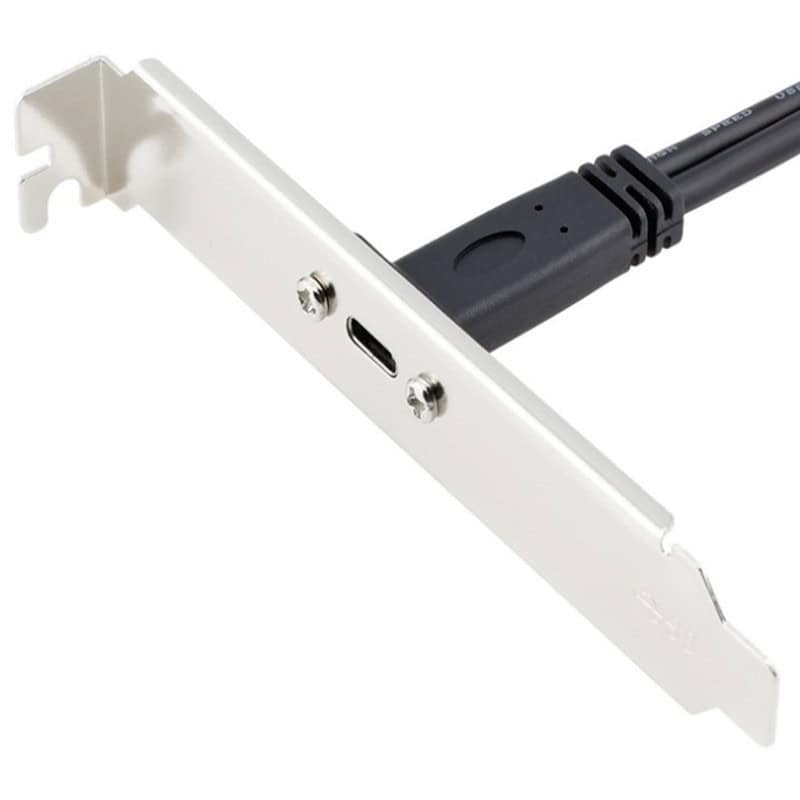 USB 3.0 20PIN Female to USB Type-C Slot Plate Adapter Cable