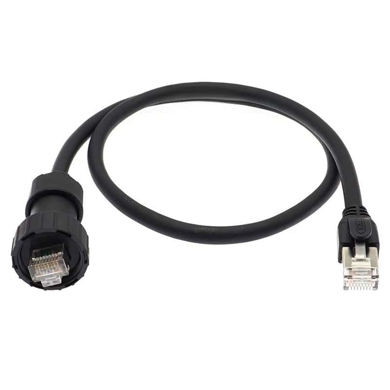 RJ45 Cat6 U/UTP Ethernet Panel Mount Waterproof Cable