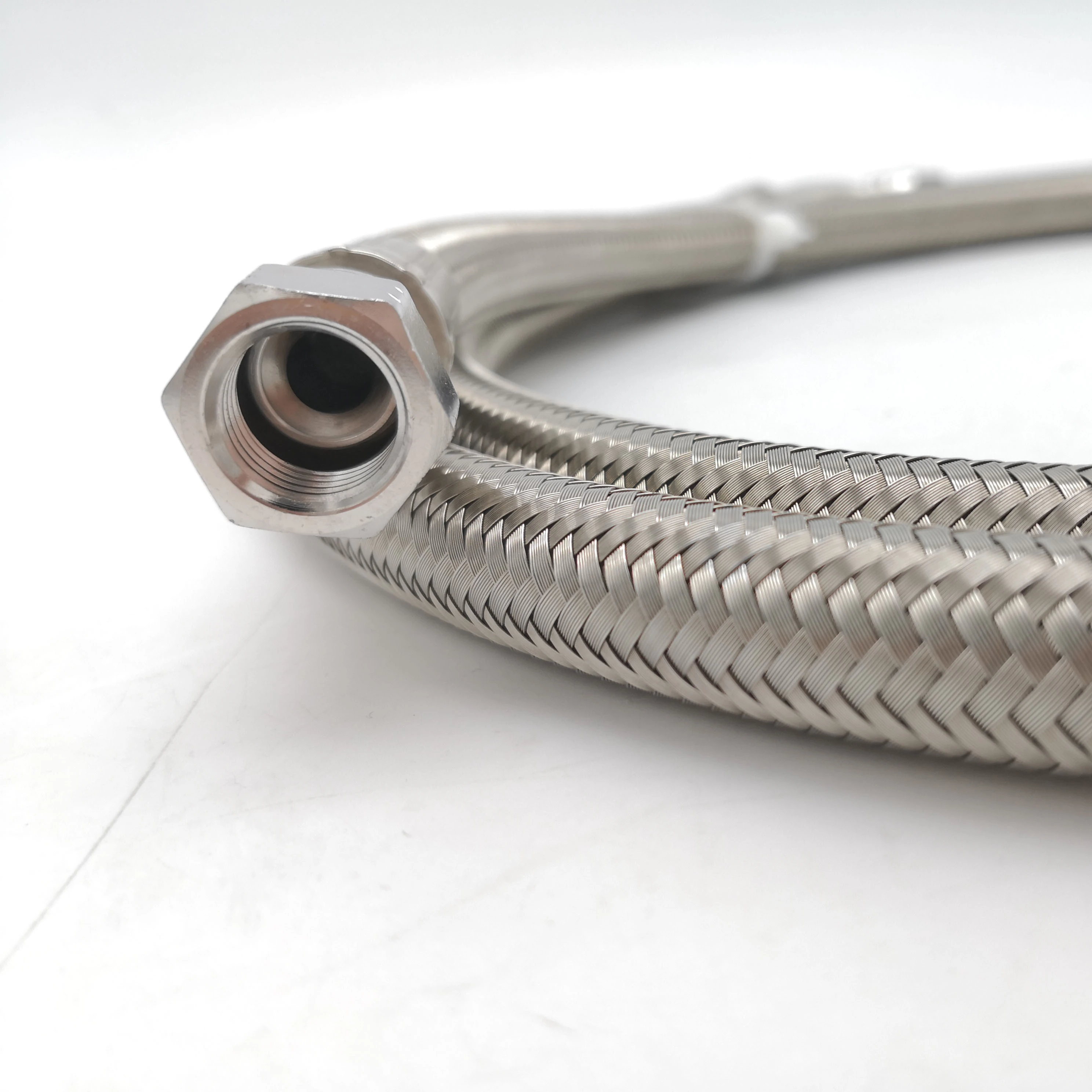 Paishun - 8AN 3/8" Flexible Stainless Steel Braided Hose PTFE ...