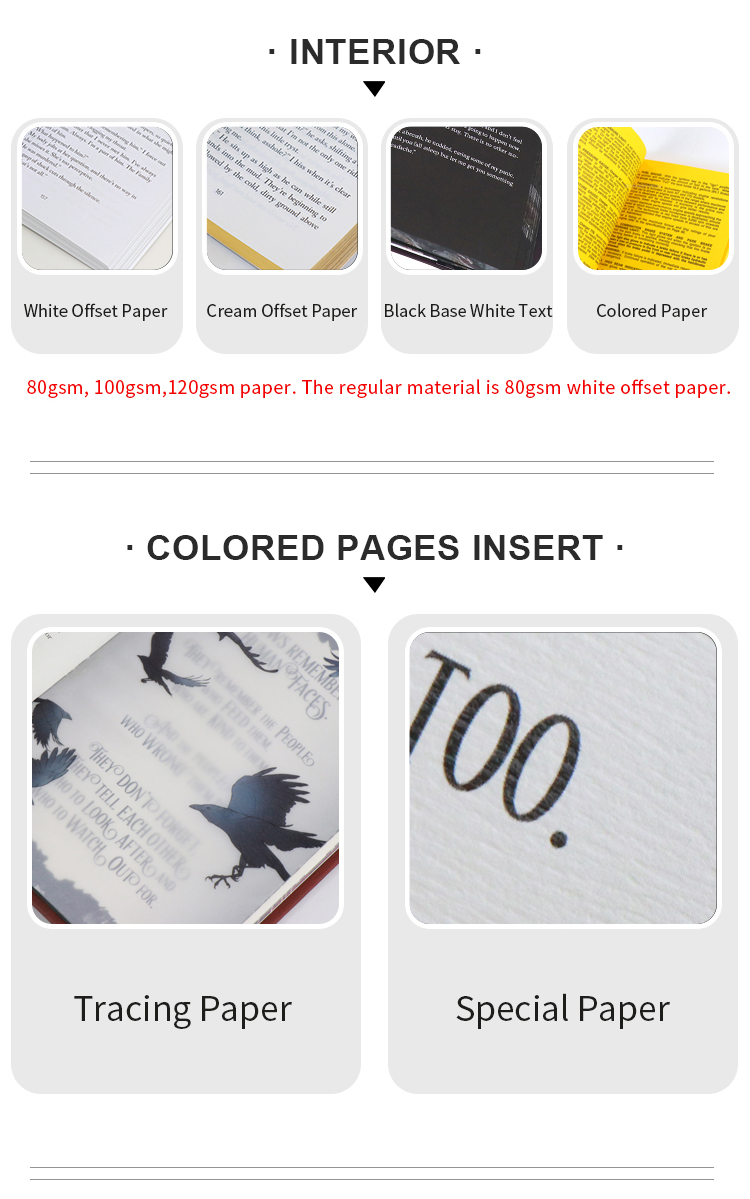 Livre relié en lin avec tranches colorées et pages de garde imprimées à ...