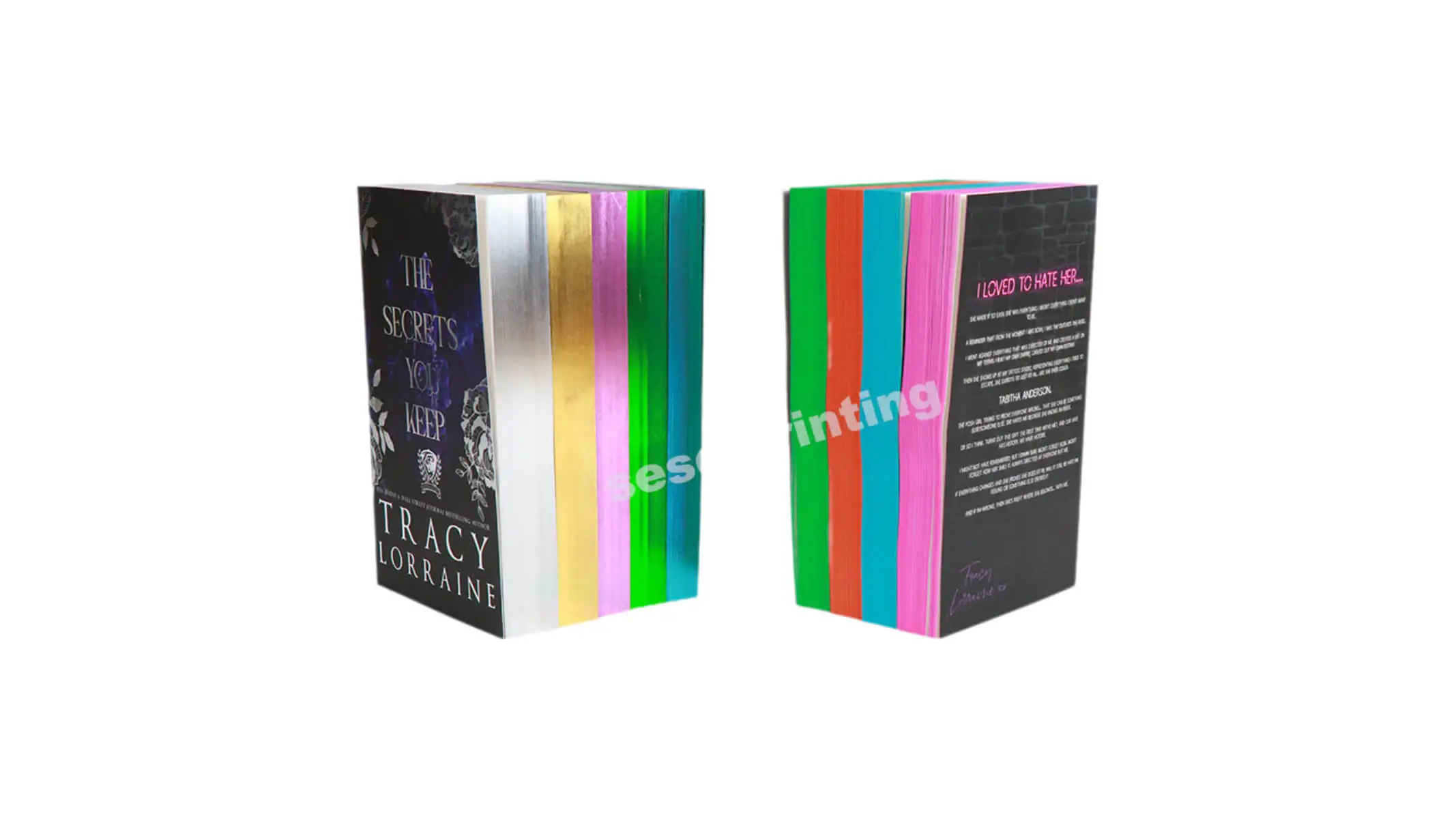 Luxury Paperback Book Printing Sprayed Edges and Spot UV on Cover ...