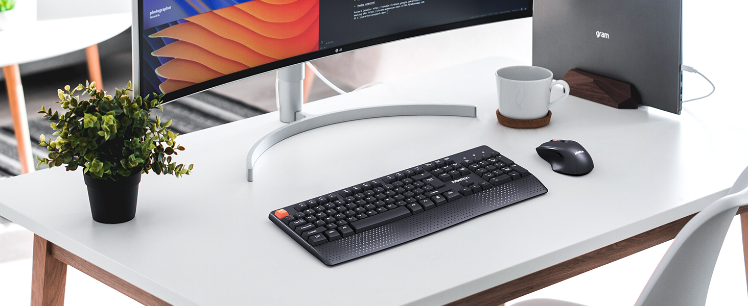 Wireless Ergonomic Keyboard Mouse Combo Meetion