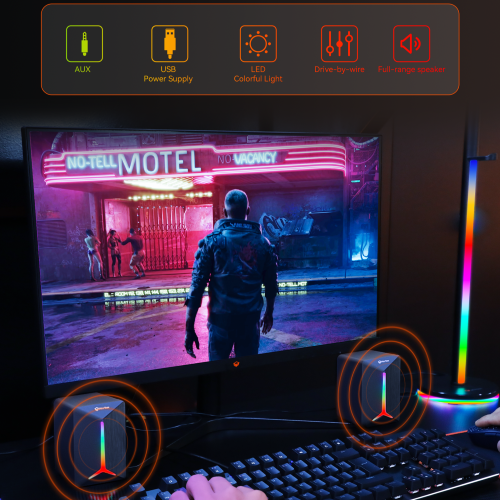 Gaming Stereo Desktop Speakers - Meetion