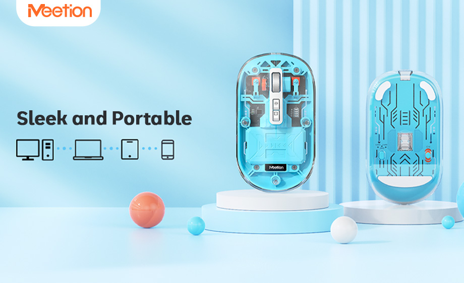 24g Wireless Mouse Bluetooth and 2.4g Wireless Transparent Mouse - - - Meetion