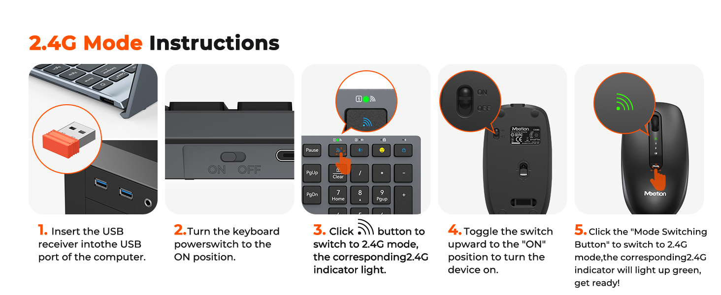 Discover the MEETION C2000 Wireless Keyboard and Mouse for Multi-Device ...