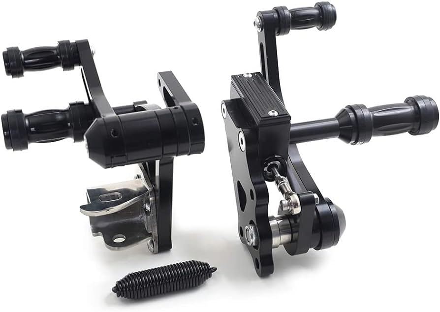 Billet Aluminum CNC Machined Anodized Black Racing Motorcycle Forward ...