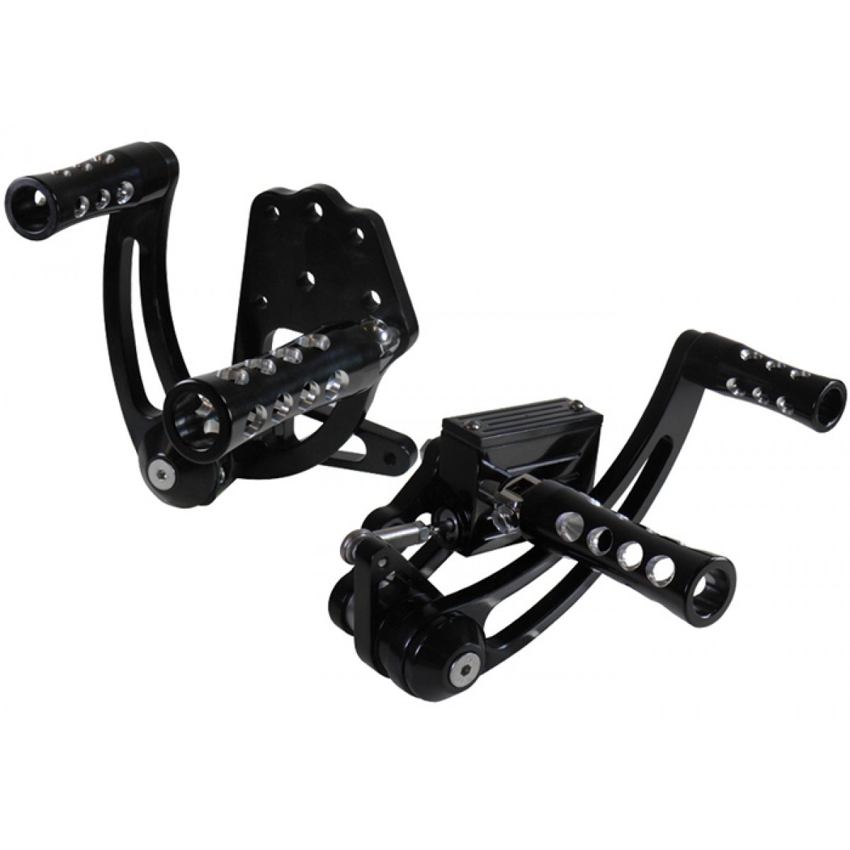 Billet Aluminum CNC Machined Anodized Black Racing Motorcycle Forward ...