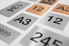 Customized Aluminum Blank Locker Number Plate