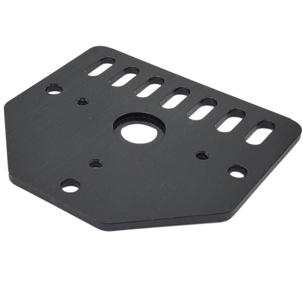 Black Anodized Aluminum Threaded Rod Plate for Stepper Motor