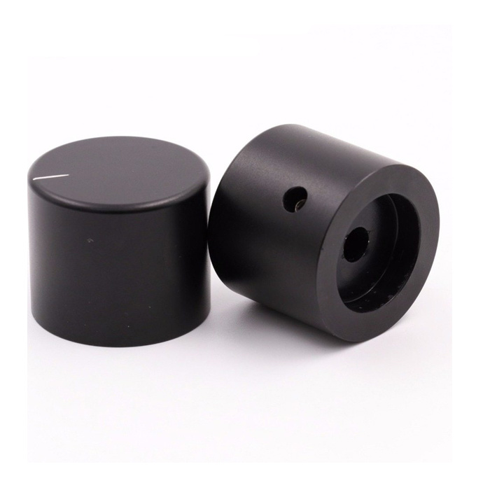 Custom Black Anodized Aluminum Potentiometer Knob