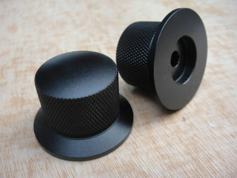 Custom Black Anodized Aluminum Potentiometer Knob