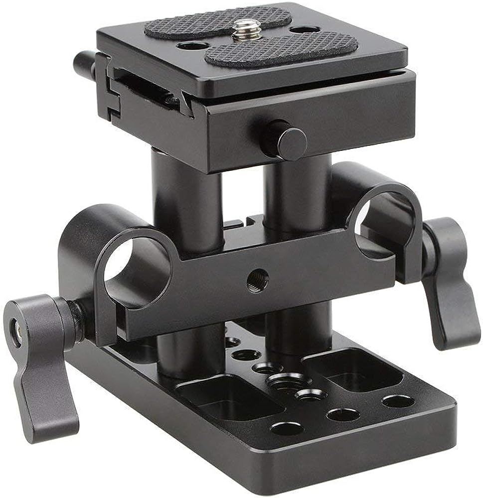 CNC Machined Billet Aluminum Adjustable Quick Release Camera Baseplate