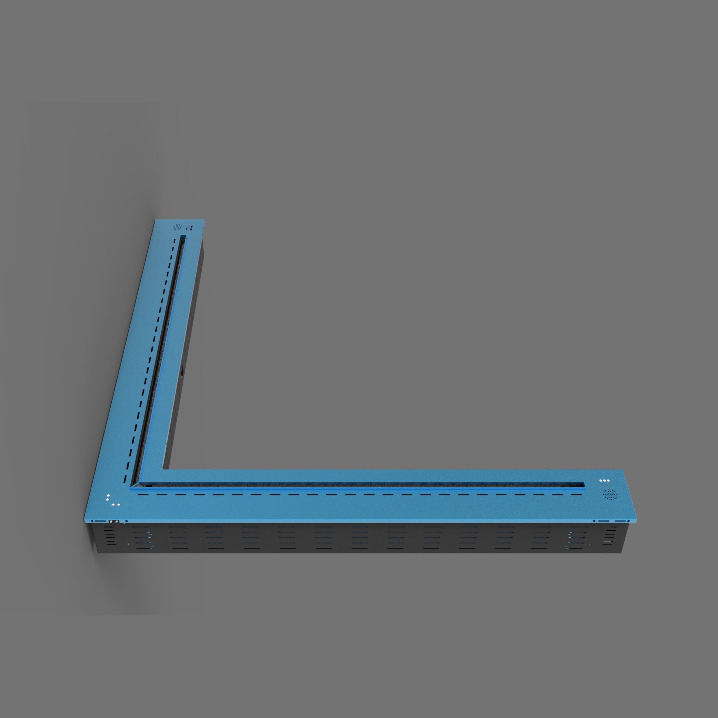 L Shape Water Vapor Fireplace - Art Fireplace