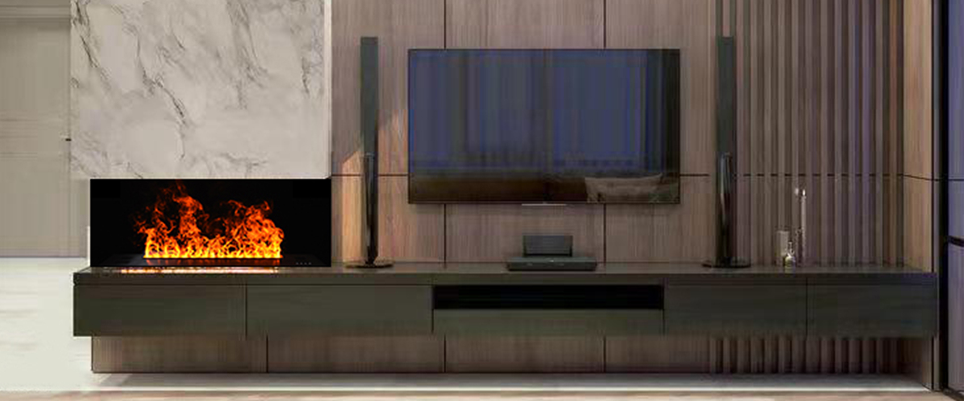 Indoor Use Single Color 3d Water Fireplace - Art Fireplace
