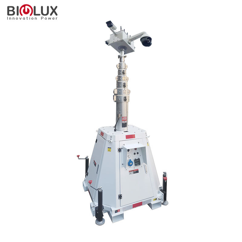 Mobile Solar Surveillance Tower with One Solar Panel - BIGLUX