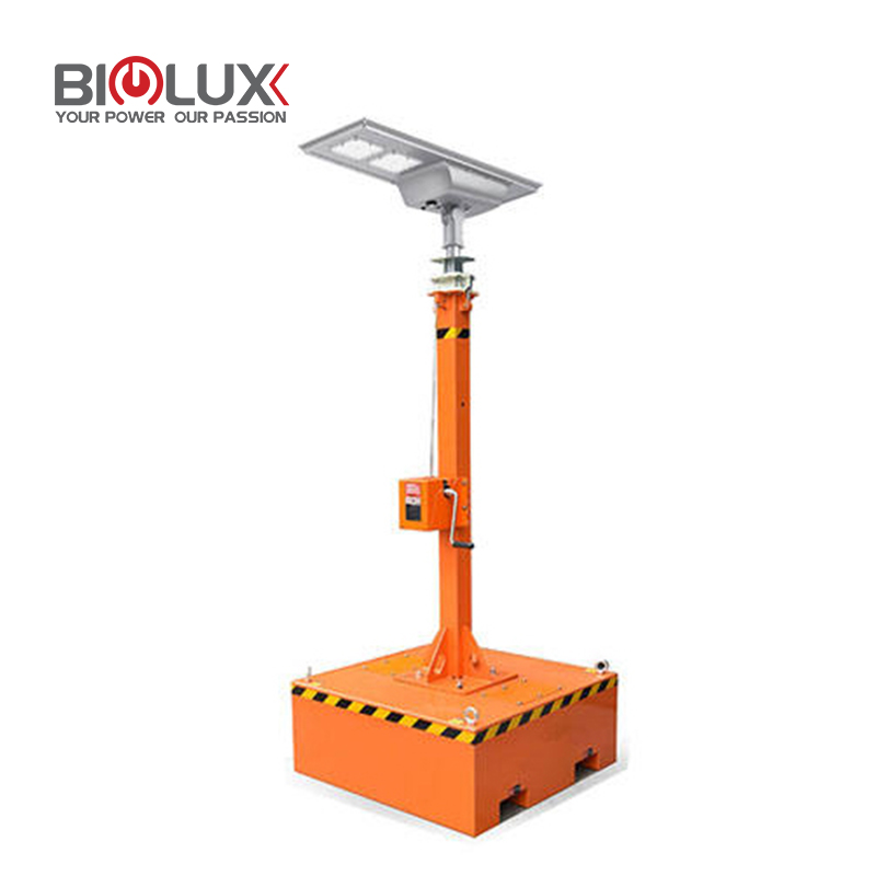 Mobile Skid Telescopic Mast Solar Street Light - BIGLUX