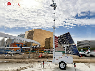 BIGLUX Solar CCTV Trailer Solar-Powered Portable CCTV Trailer with IP65 ...