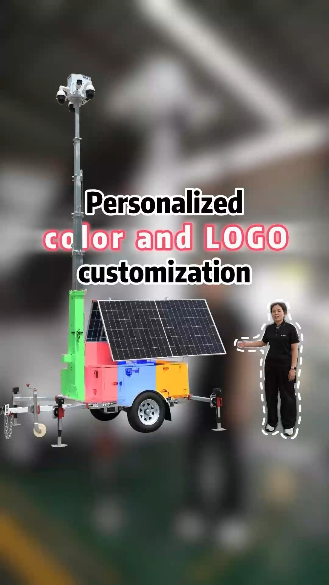 Remolques solares y torres de CCTV móviles con personalización ...