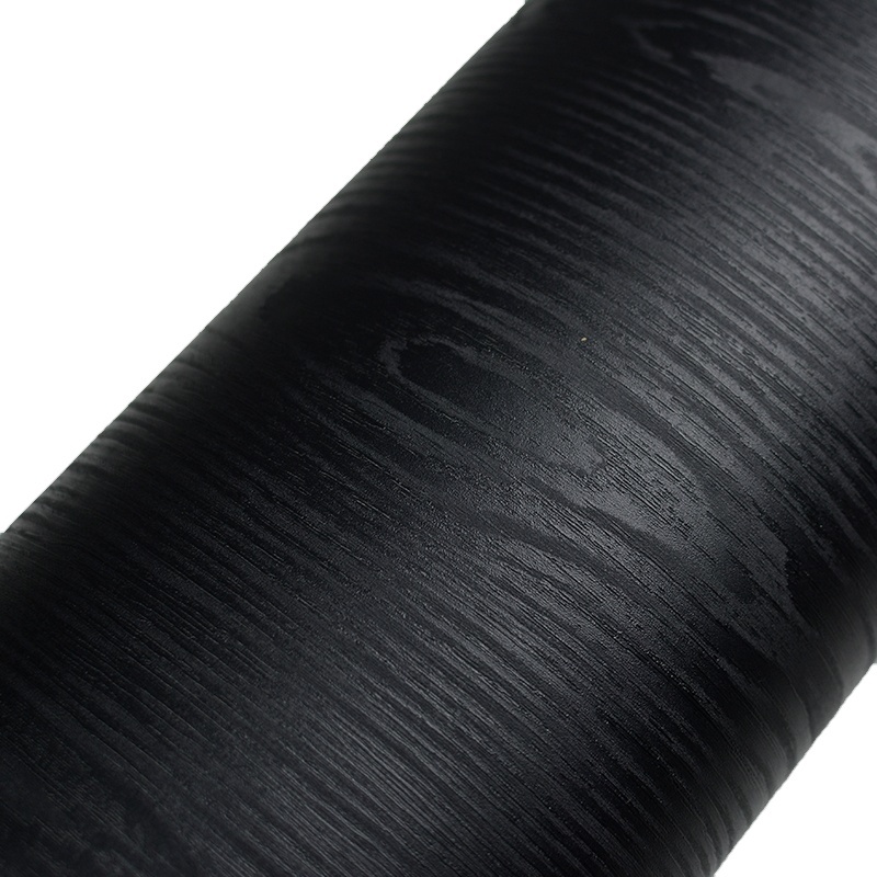 Black 1220mm dinner table wood grain vinyl wrap