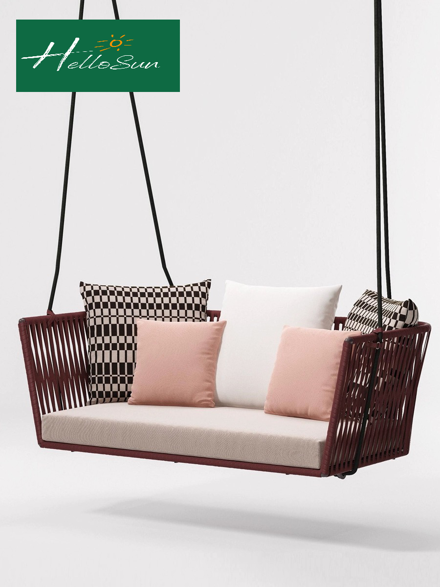Outdoor Swing Bird Nest Hanging Chair Double Hanging Basket Rattan ...