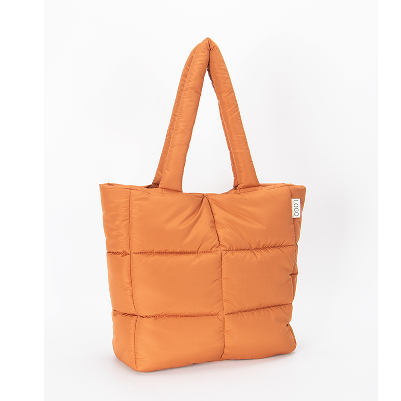 custom puffer bag quilted with compartments puffy tote bag custom for ...