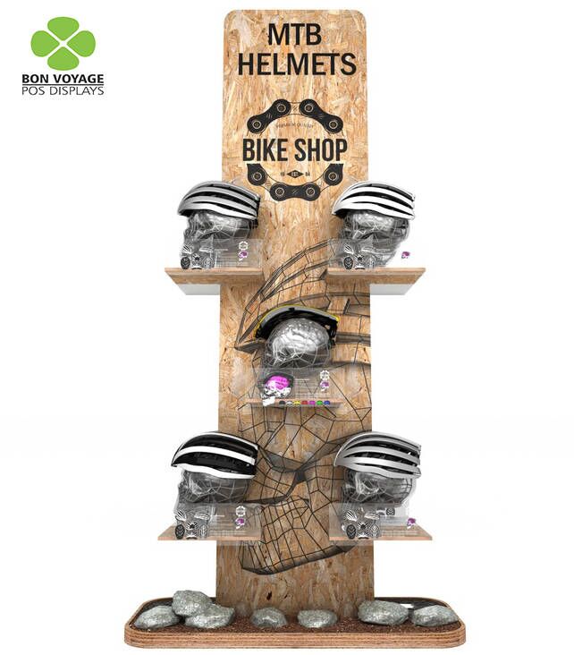 Bicycle Helmet Floor Metal Display Rack Display Stand
